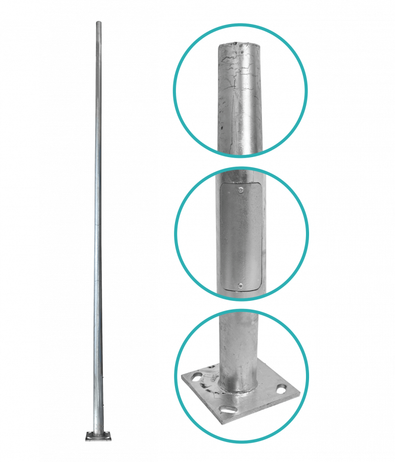 Poste cónico 12 metros galvanizado | ORBE